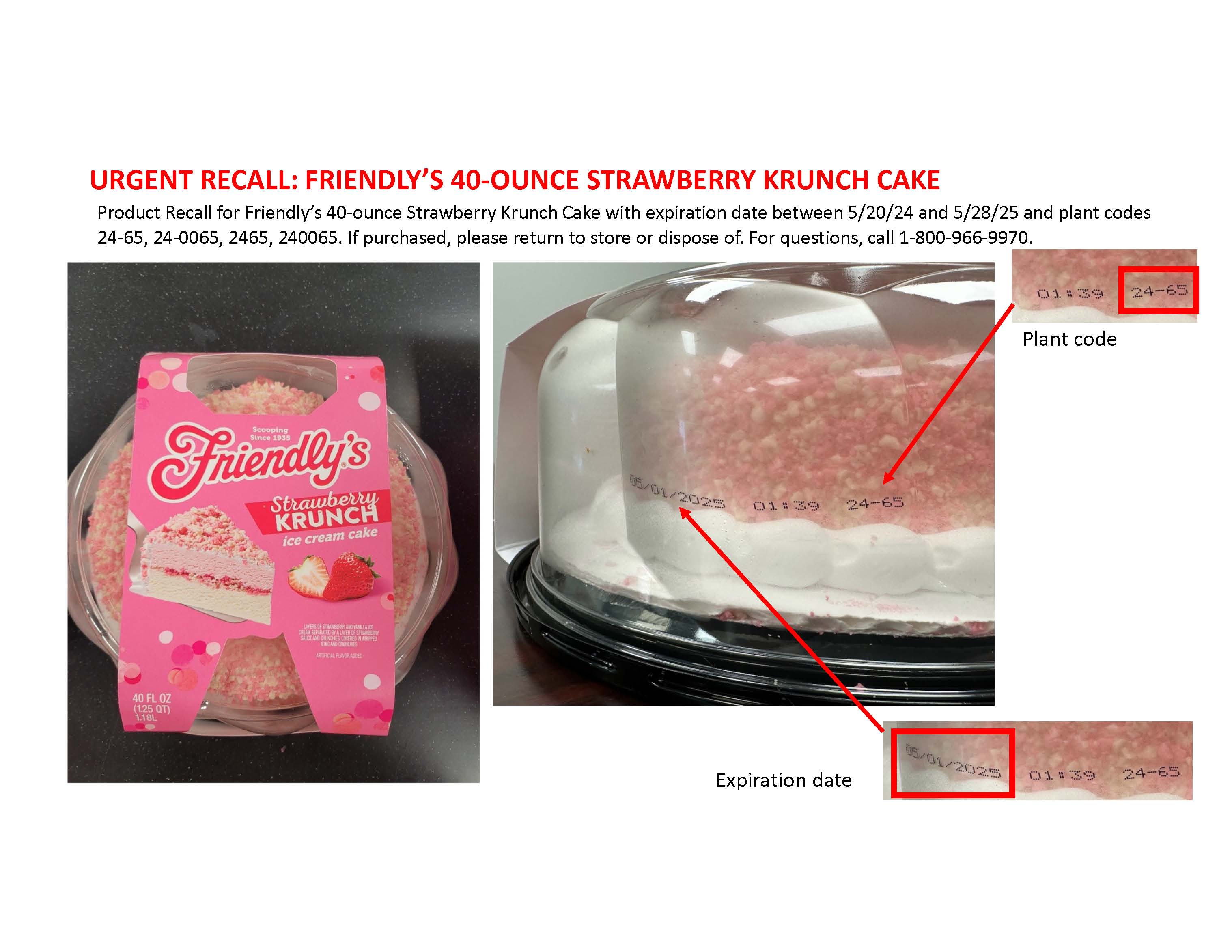 Friendly's | Recalls | Boyer's Food Markets